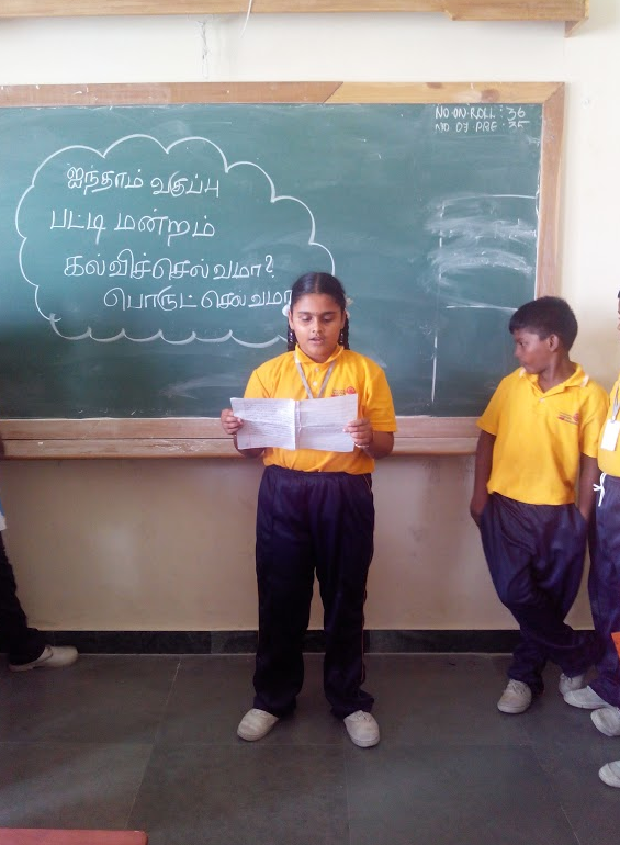 Tamil Class Activity – Prasan Vidya Mandir